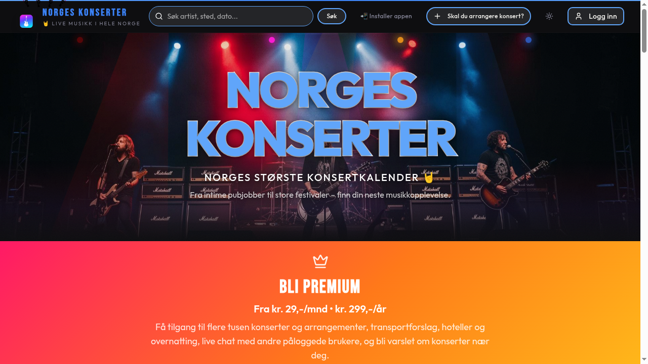 Norges Konserter – Finn konserter og festivaler i hele Norge